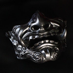 Oni Half Mask, Japanese Wearable Samurai Style ,cosplay, Hannya Mask ...