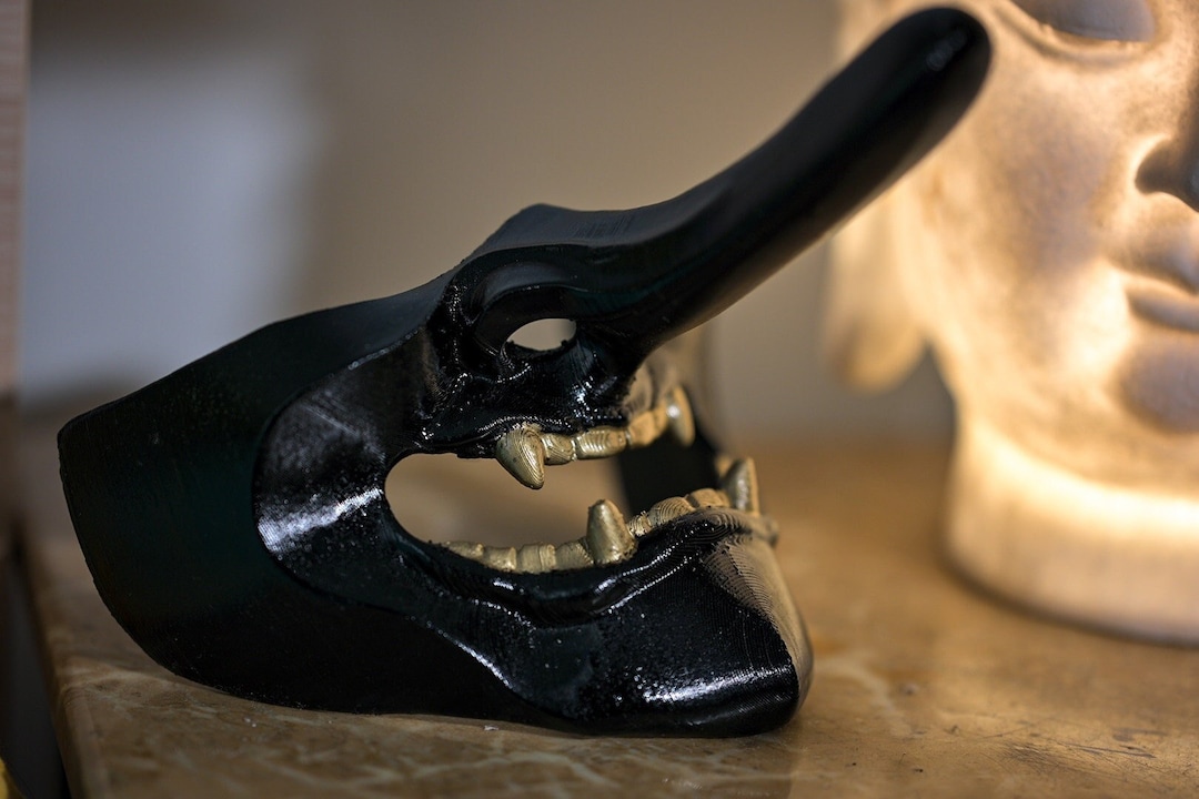 Tengu Half Face Wearable Cosplay Mask, Demon Hannya Samurai Mask ...