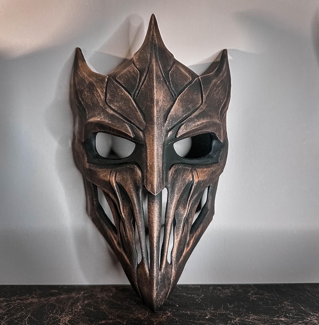 Valkyron Warrior Mask – Dark Fantasy Armor – Bronze Gothic Cosplay – 3D ...