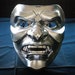 Kabuto Japanese Mask Silver Chrome, Wearable, Oni Samurai Full Face ...