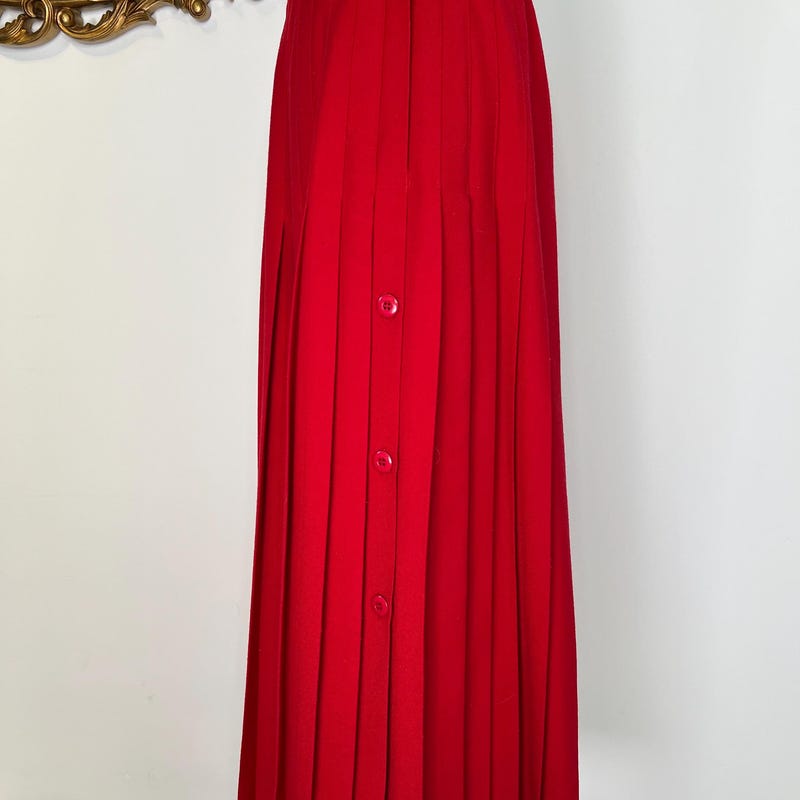 Red Wool Skirt - Etsy