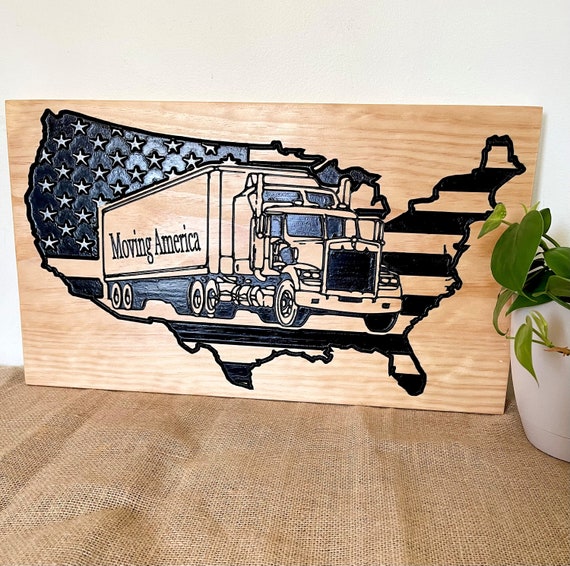 Custom Semi Truck Business Sign Personalized Last Name Sign - Etsy