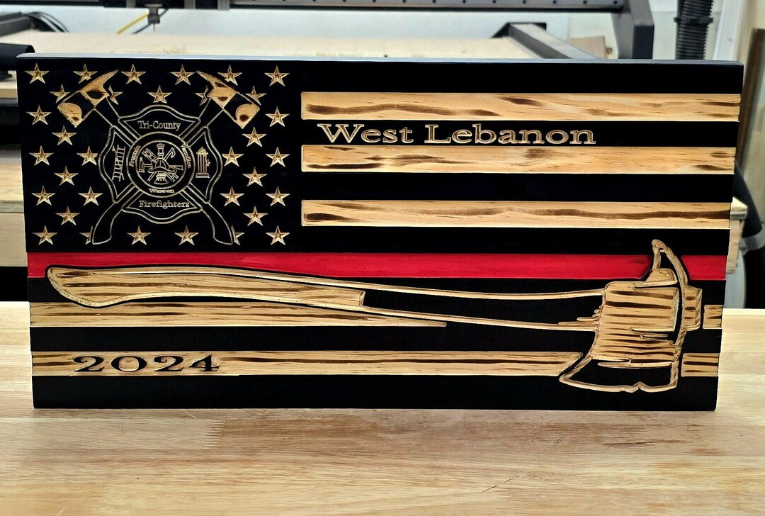 American Flag /wooden Flag/closing Gifts/firefighter/customized Flags ...