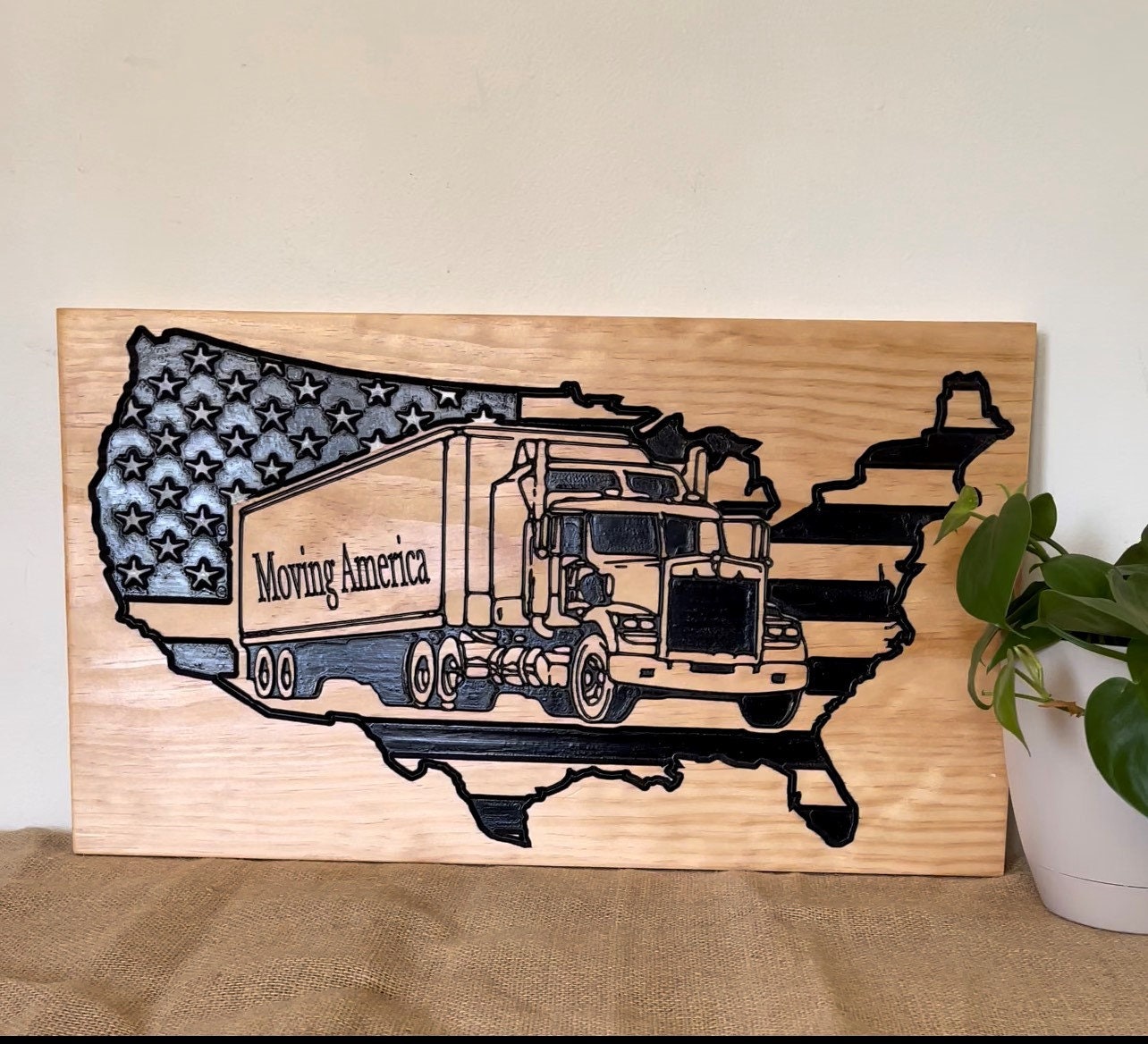 Custom Semi Truck Business Sign Personalized Last Name Sign Trailer ...