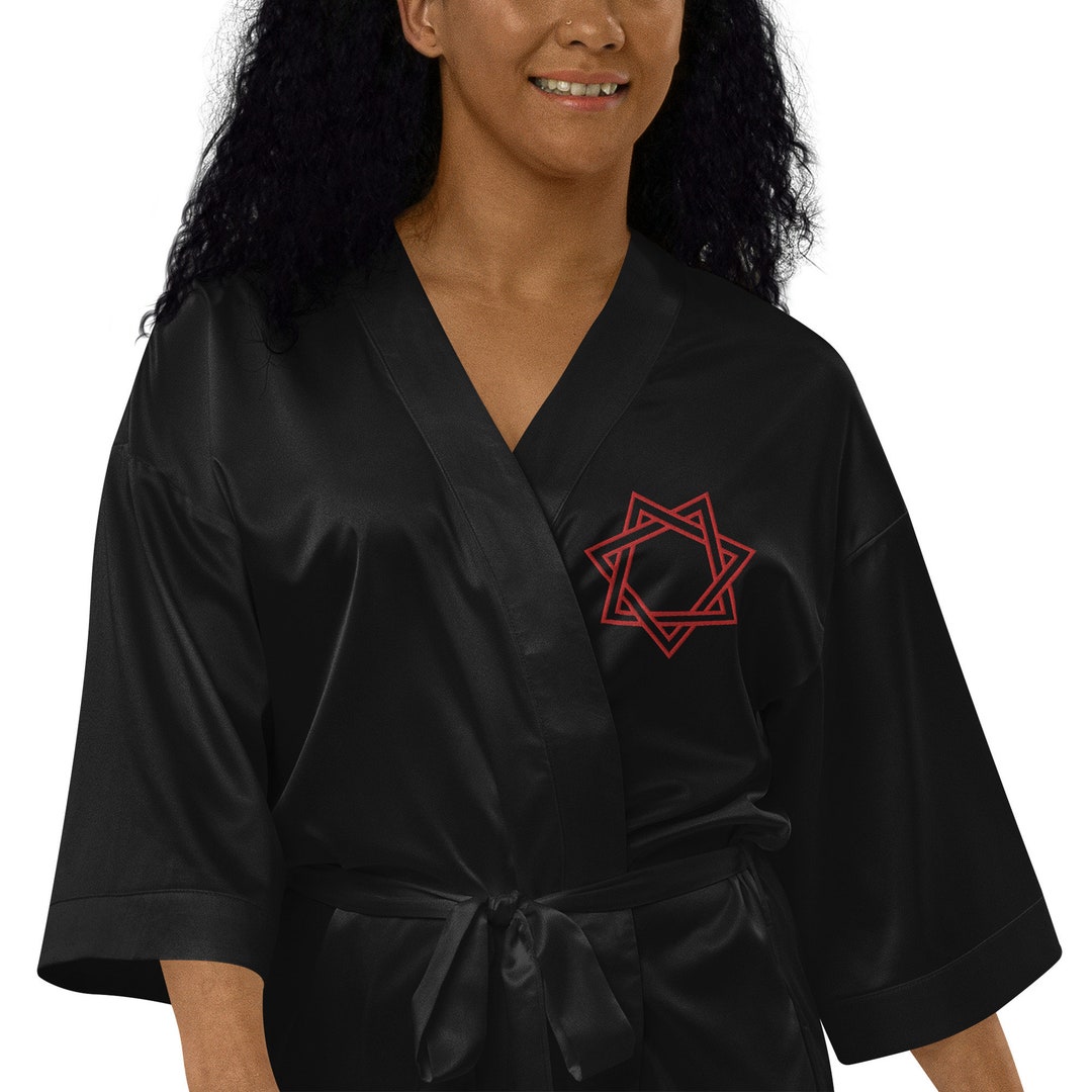 Babalon Satin Heptagram Thelema Robe Etsy