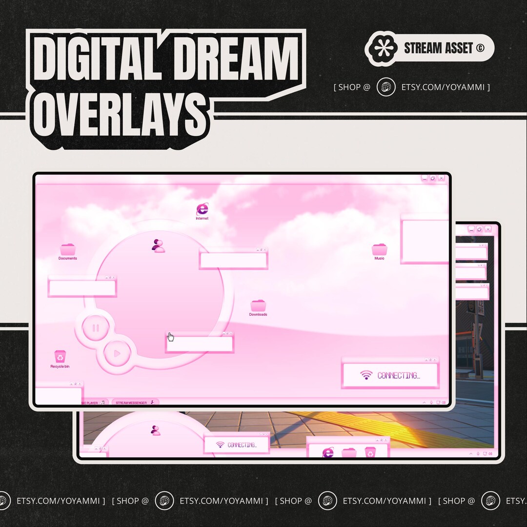 Digital Dream Stream Overlays | Twitch - Youtube - Etsy