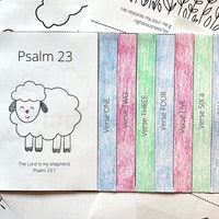 Psalm 23 Bible Study, Christian Printable Activity Pack, the Lord is My ...