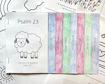 Psalm 23 Worksheet | Homeschool | Bible Lesson | Sunday School | I AM ...