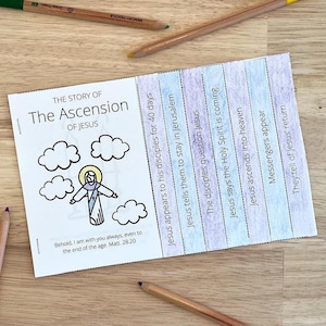 Sunday School Lesson, Ascension of Christ, Jesus Ascension Craft ...