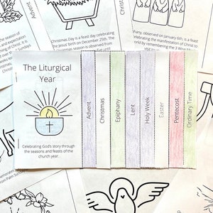 The Liturgical Year 9-page Mini Coloring Book - Kids Activity ...