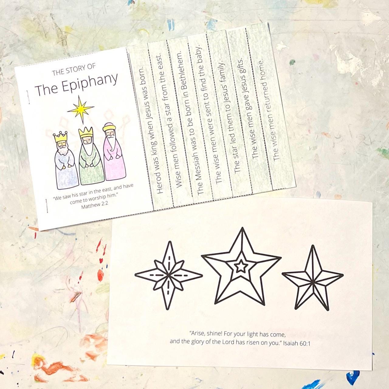 Epiphany Mini Coloring Book, 3 Wise Men, Three Kings Day, Flip Book ...