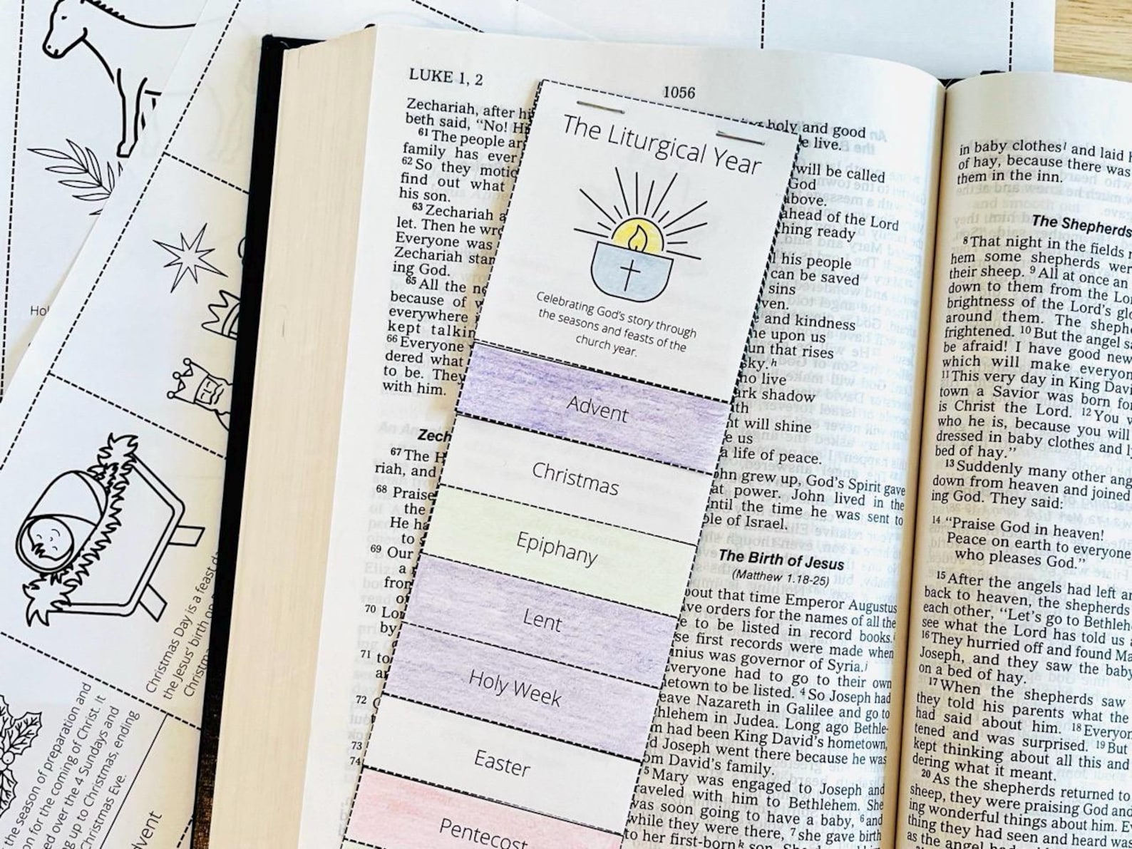 Liturgical Calendar 2025, Printable Bible Bookmarks, Epiphany ...