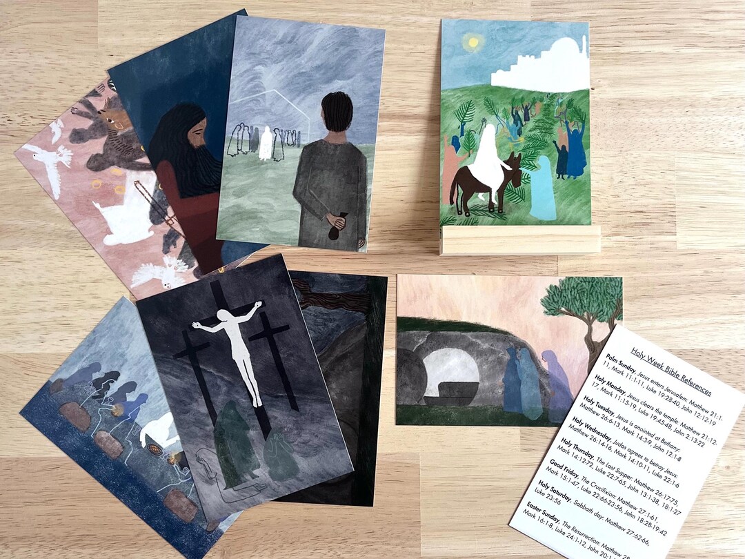 Holy Week Cards, Holy Week Advent, Palm Sunday Art, Holy Week Print ...