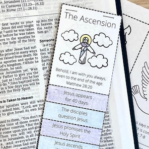 Jesus Ascension Craft, Sunday School Bookmark Activity, Christian ...