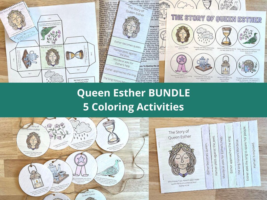 Queen Esther Printable Craft, Esther Bible Story Activities, Sunday ...
