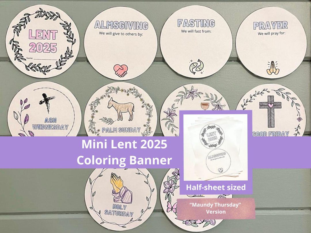Collaborative Coloring Jesus, Lent Paper Chain Countdown, Lent for Kids ...