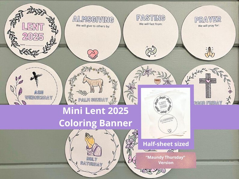 Collaborative Coloring Jesus, Lent Paper Chain Countdown, Lent for Kids ...