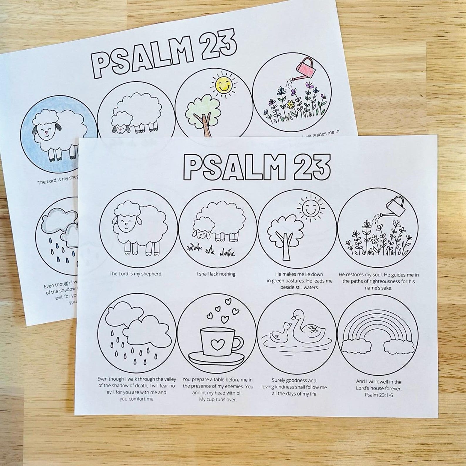 Psalm 23 Printable, Sunday School Lessons for Kids, the Lord is My ...