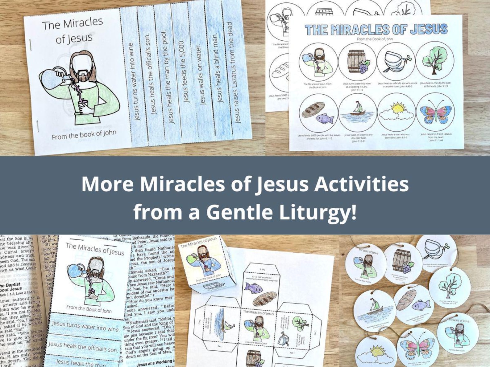 Jesus Miracles of Jesus for Kids, Christian Bookmarks Printable, Kids ...