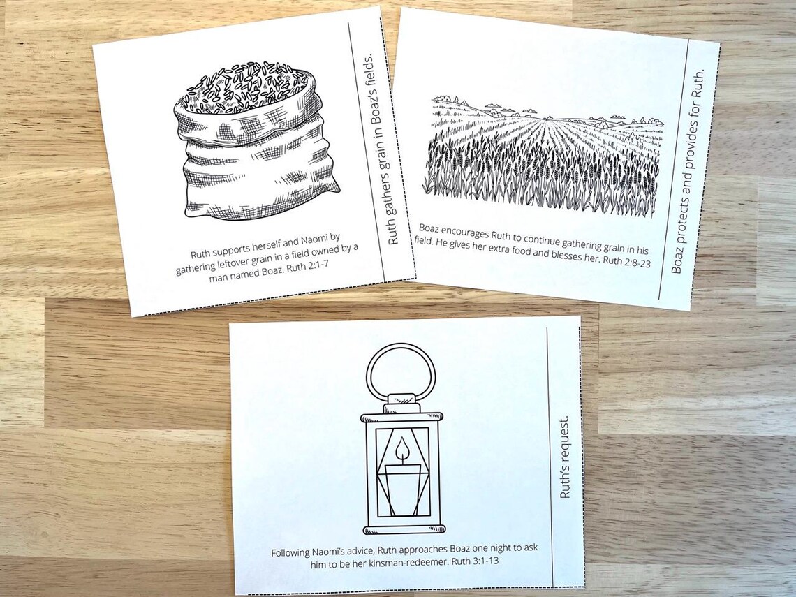 Ruth and Boaz Craft, Ruth and Naomi Coloring Page, Sunday School Craft ...
