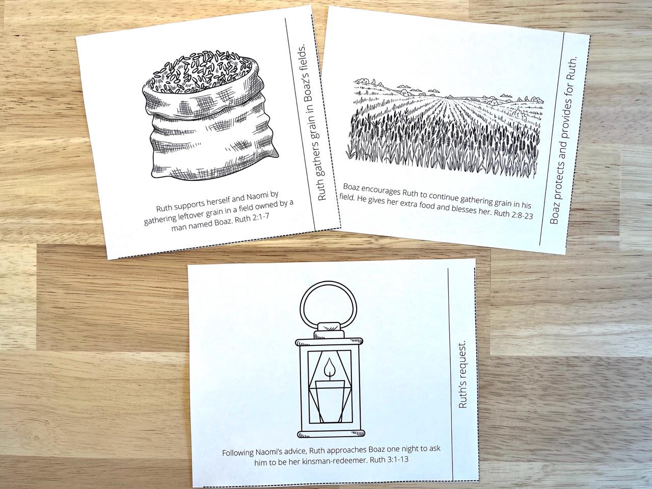 Ruth and Boaz Craft, Ruth and Naomi Coloring Page, Sunday School Craft ...