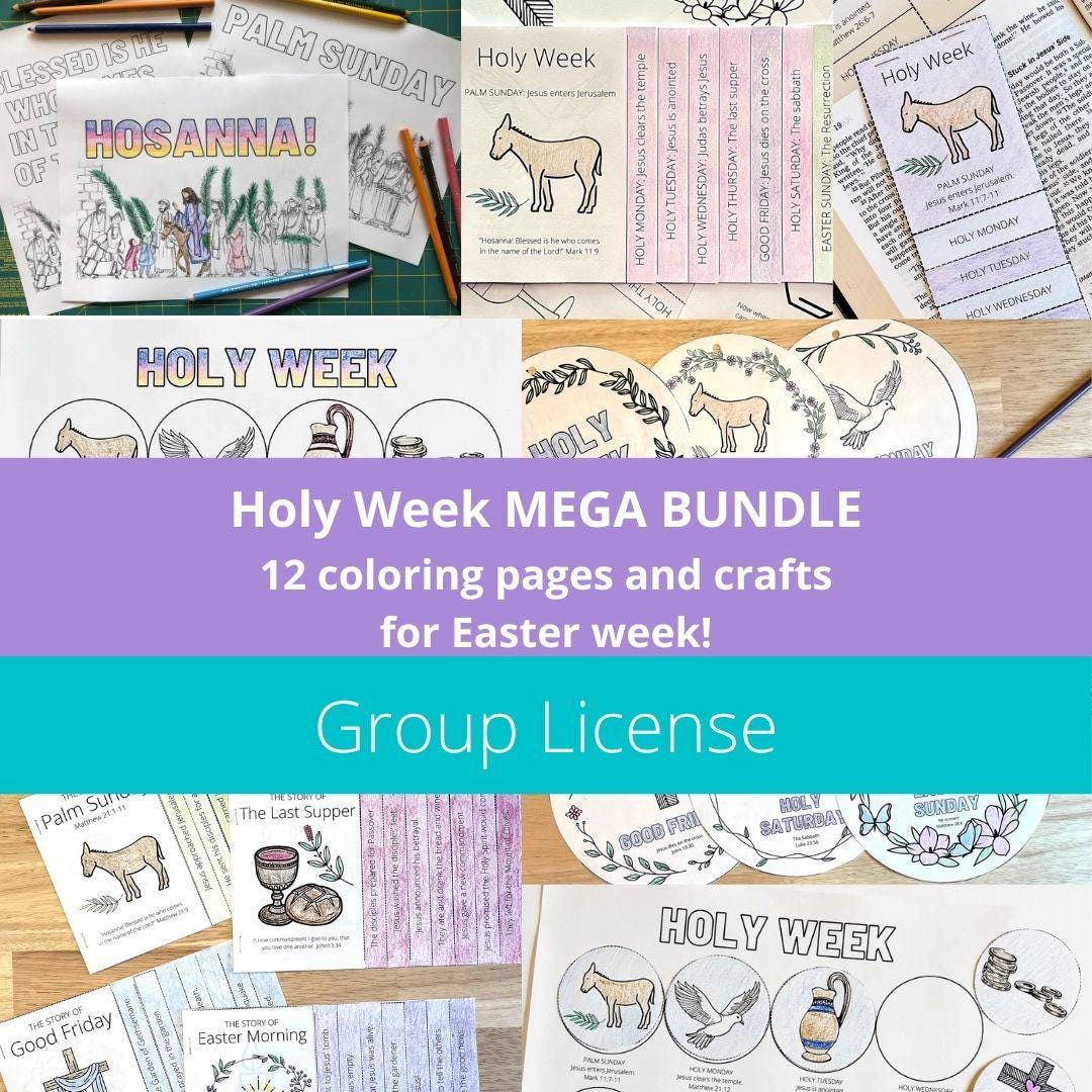 Holy Week Printable, Easter Jesus Printable, Good Friday, Palm Sunday ...