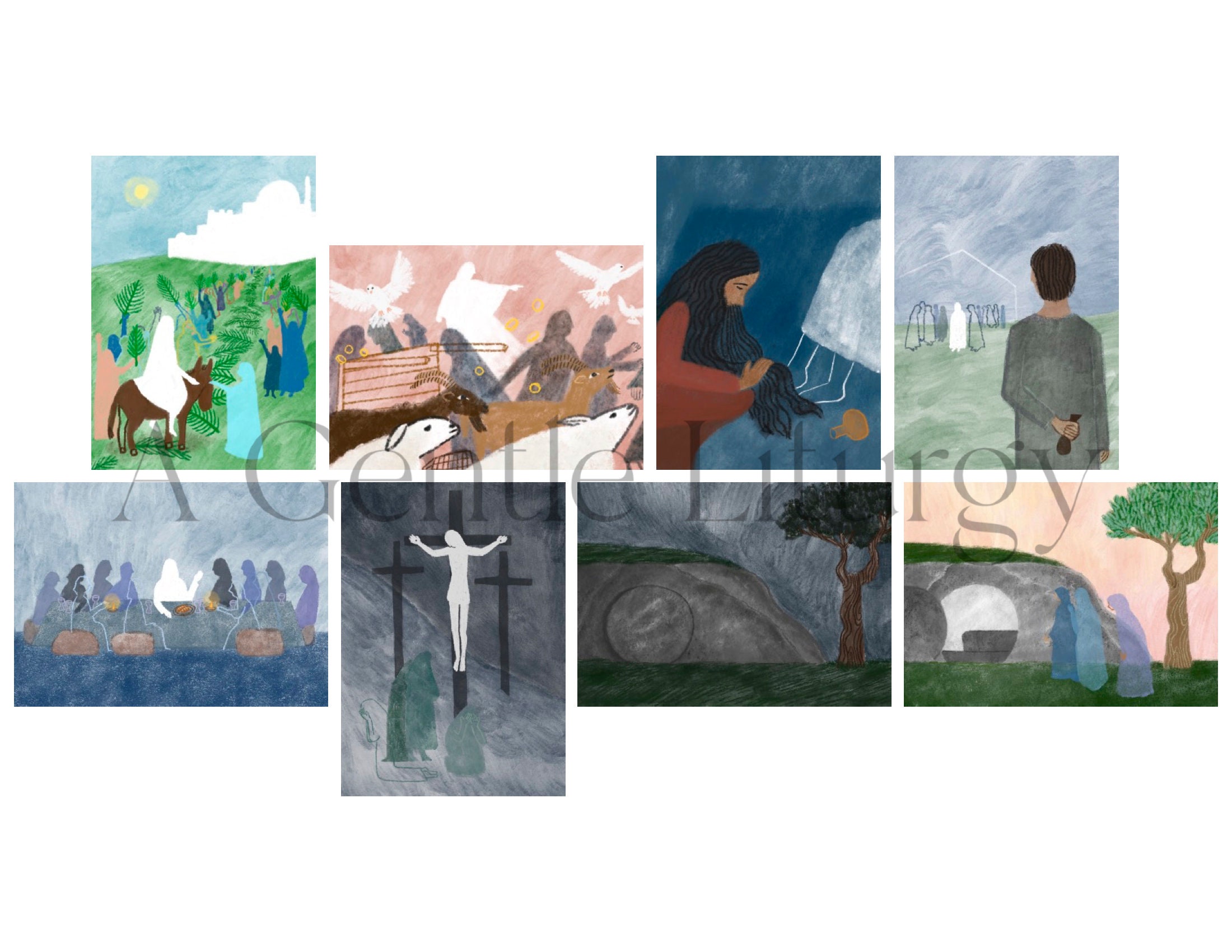 A Gentle Holy Week - an Illustrated Easter Story-telling Guide for ...