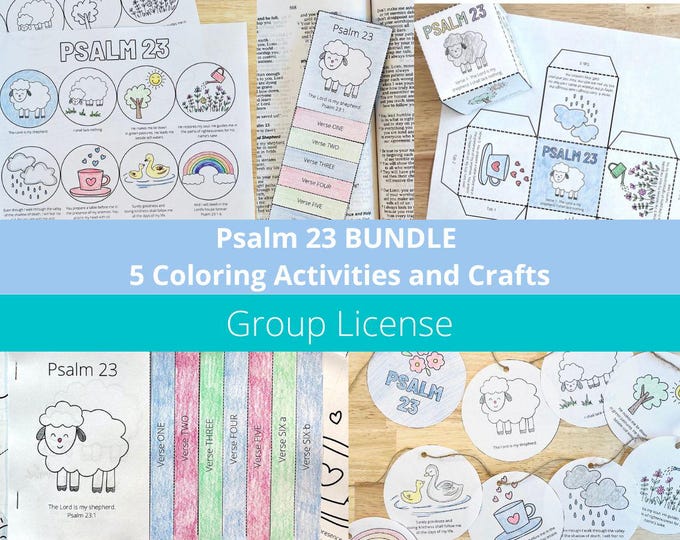 Psalm 23 Folding Surprise Craft, Mini Book for Kids, Bible Printable ...