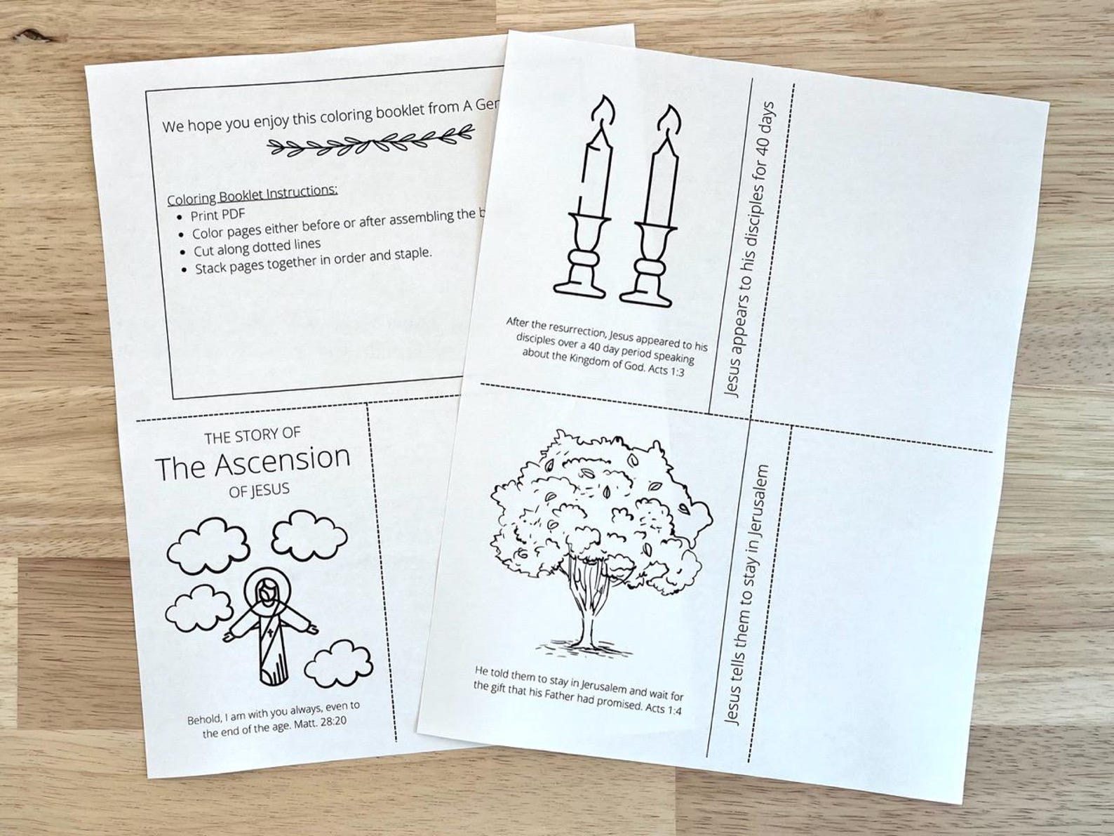 Sunday School Lesson, Ascension of Christ, Jesus Ascension Craft ...