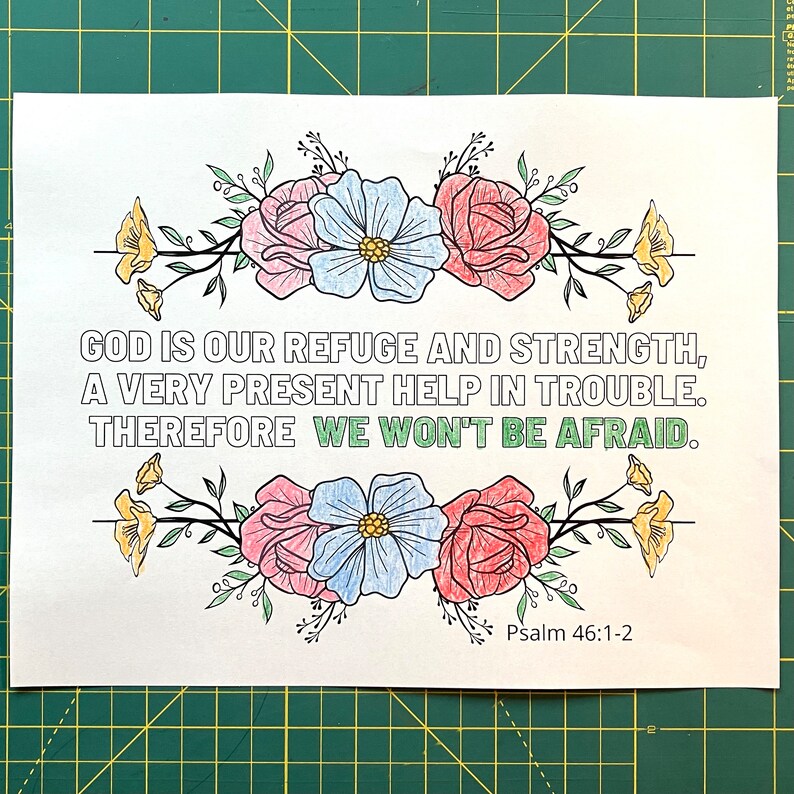 4 Do Not Be Afraid Bible Verse Coloring Pages Sunday - Etsy