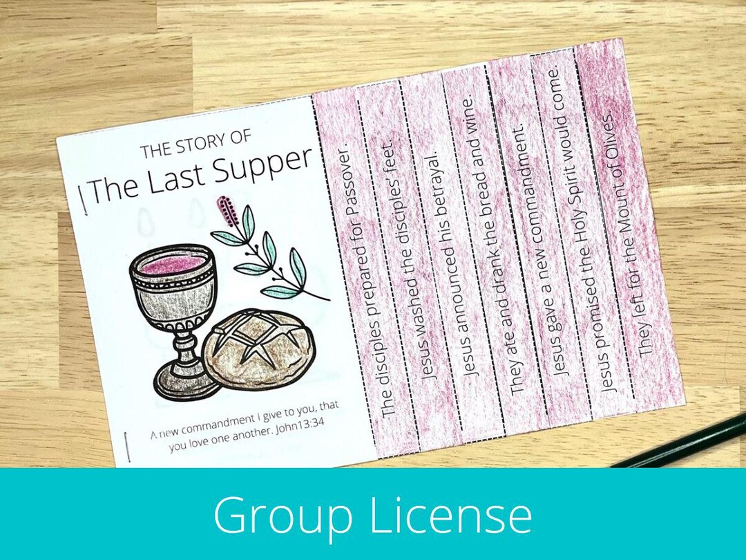 Last Supper Crafts, the Last Supper Craft for Kids, Holy Week Countdown ...