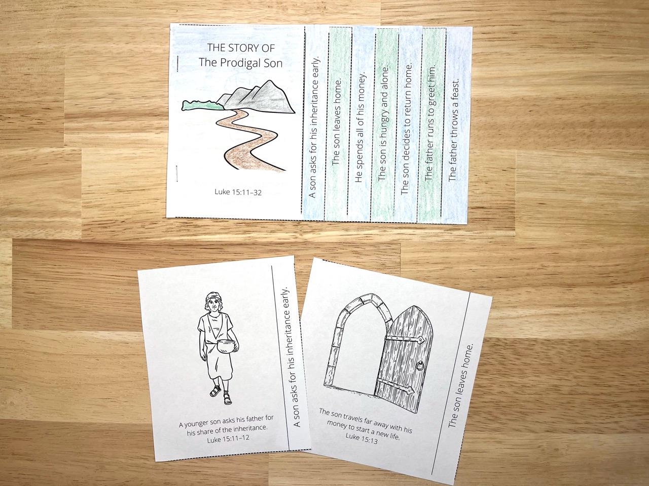 Kids Bible Lessons for Kids, Prodigal Son Activity Sheet, Parables of ...