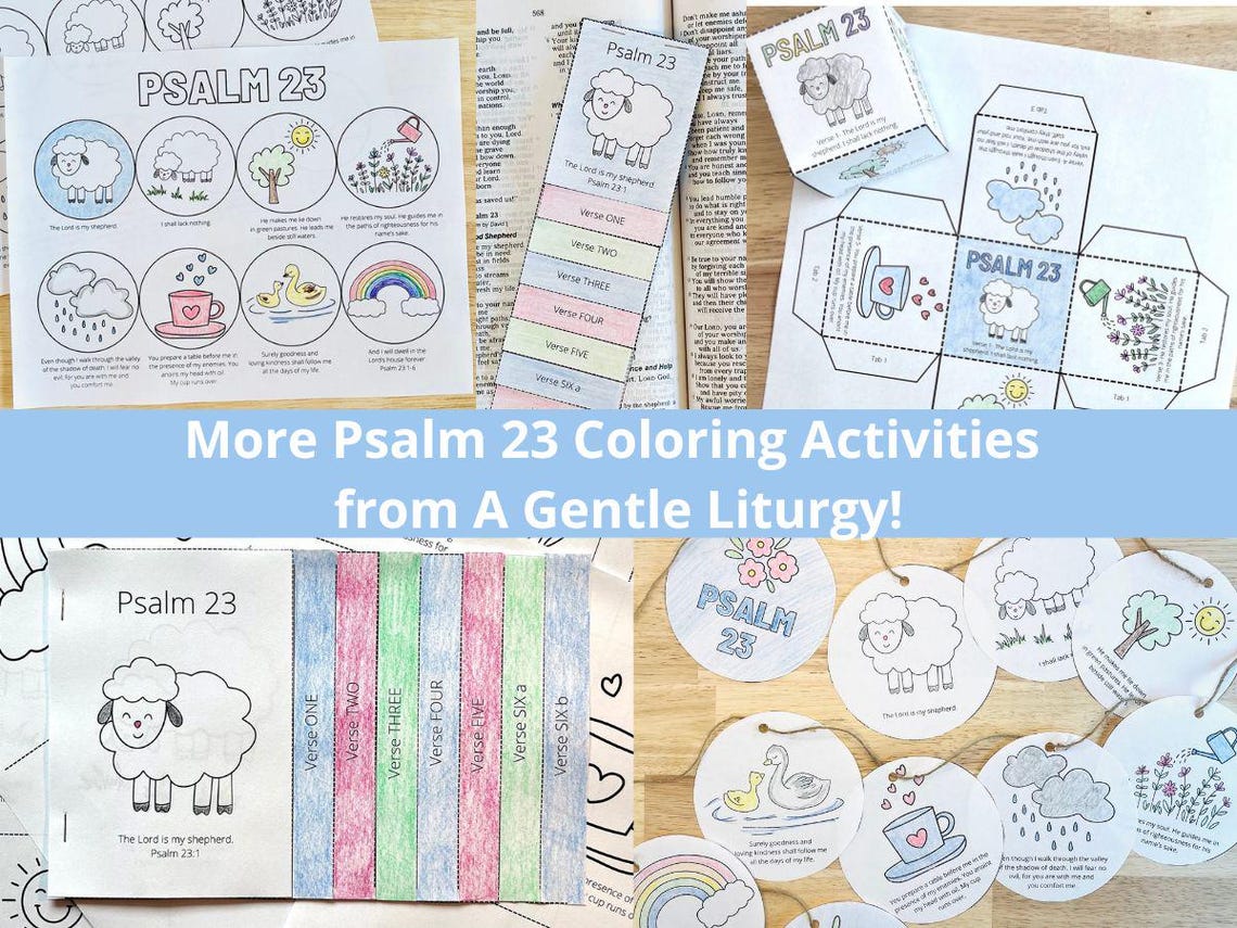 Psalm 23 Printable, Sunday School Lessons for Kids, the Lord is My ...