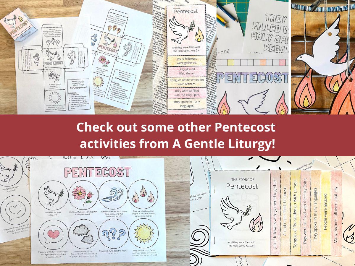 Pentecost Craft, Bible Story Coloring Page, Bible Activity Sheets for ...