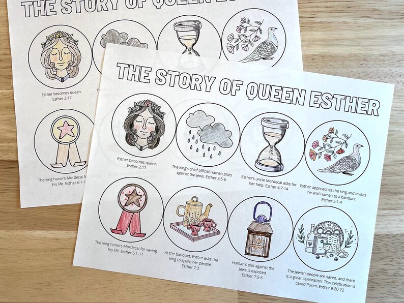 Sunday School Lesson, Queen Esther Crafts, Esther Bible Story ...