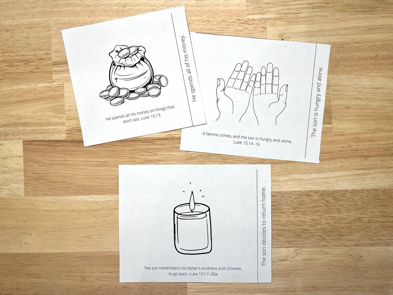 Kids Bible Lessons for Kids, Prodigal Son Activity Sheet, Parables of ...