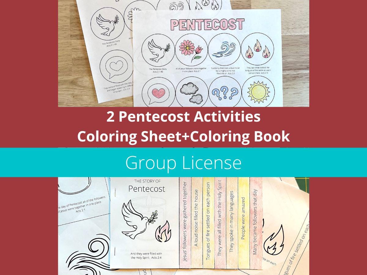 Sunday School Lesson, Pentecost Kids, Pentecost Craft Download, Holy ...
