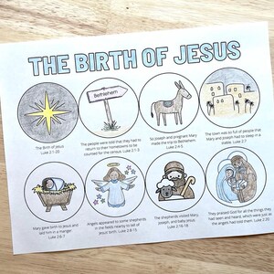 Nativity Printable, Advent Coloring Pages, Jesus Birth Craft Prek ...