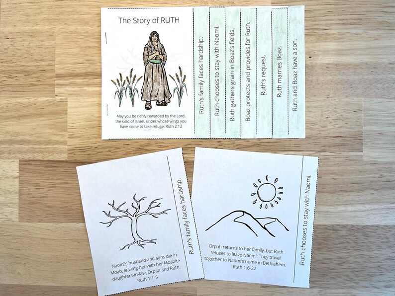 Ruth and Boaz Craft, Ruth and Naomi Coloring Page, Sunday School Craft ...