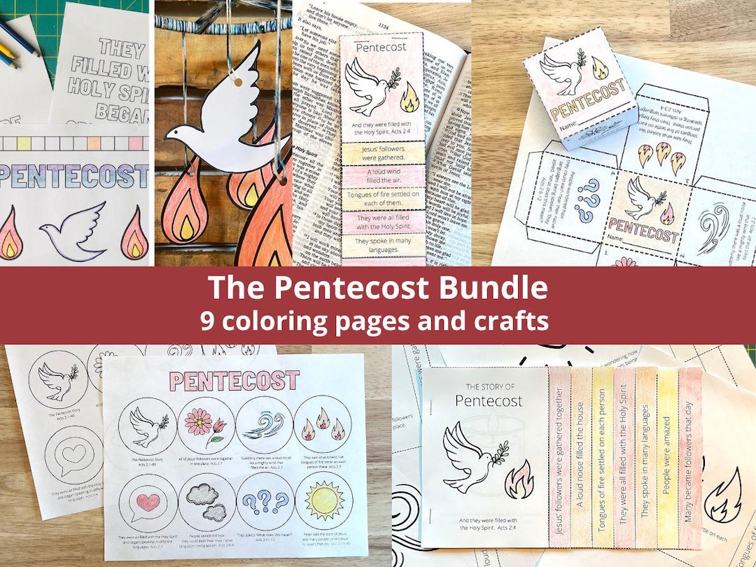 Holy Spirit Craft, Pentecost Craft Download, Pentecost Kids, Day of ...