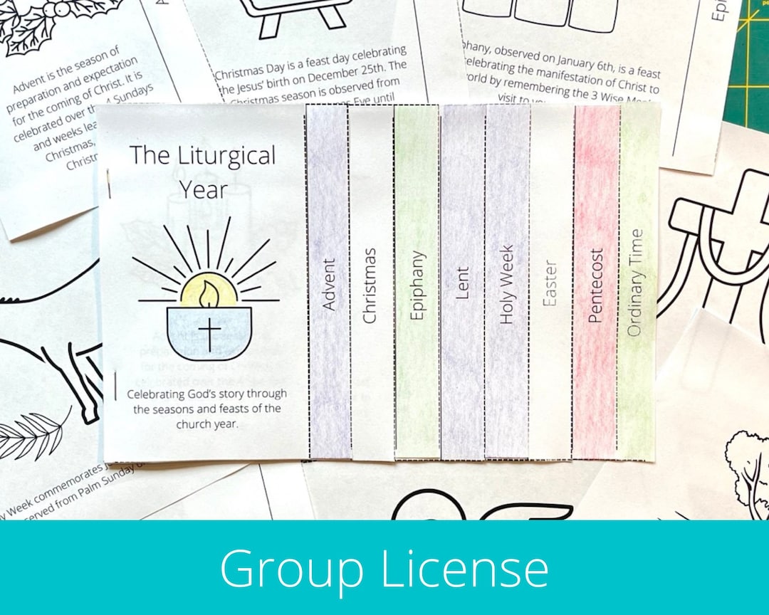 The Liturgical Year 9-page Mini Coloring Book - Group Use - Kids ...