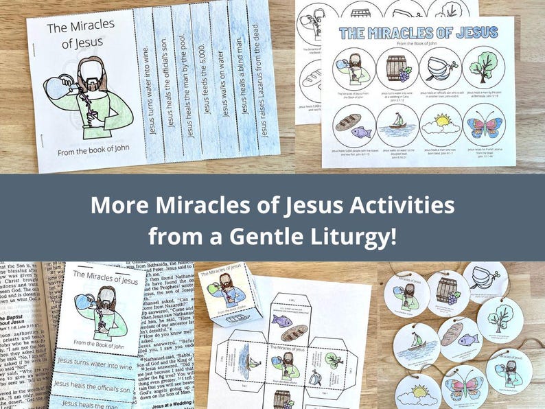 Jesus Miracles of Jesus for Kids, Bible Activity Pages, Kids Bible ...