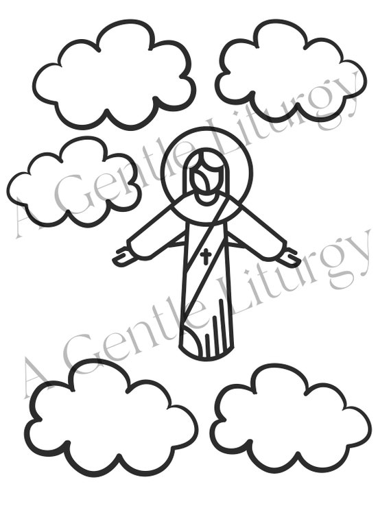 Catholic Ascension Coloring Pages