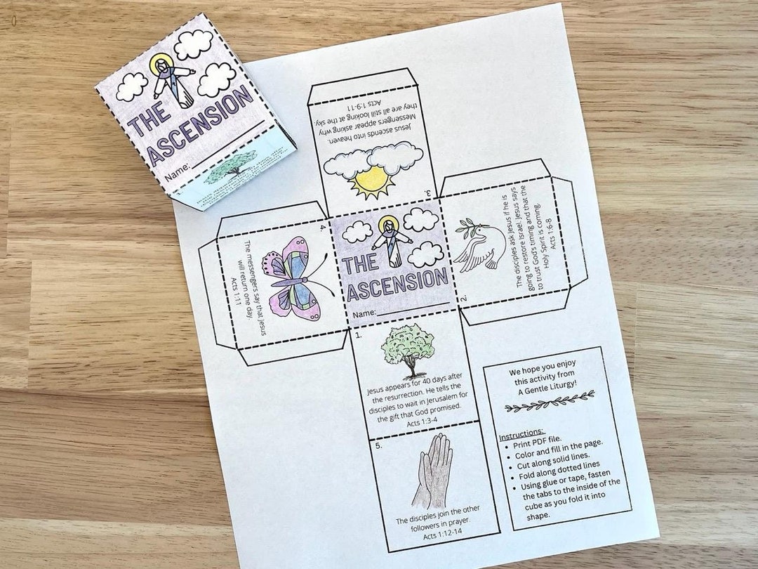 Sunday School Lesson, Ascension of Christ, Jesus Ascension Craft, Jesus ...