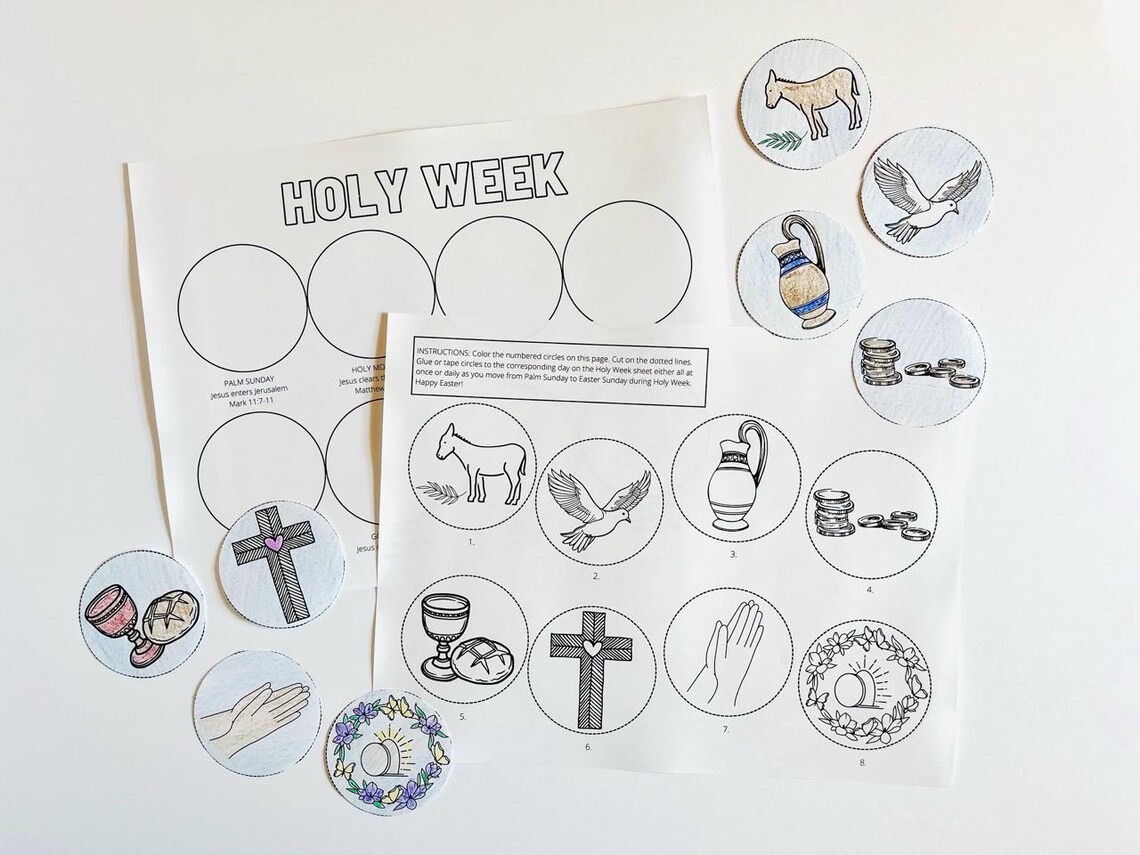 Palm Sunday Craft, Holy Week Printable, Good Friday, Empty Tomb, Lent ...