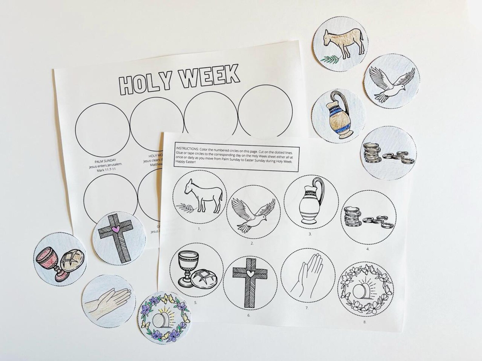 Palm Sunday Craft, Holy Week Printable, Good Friday, Empty Tomb, Lent ...