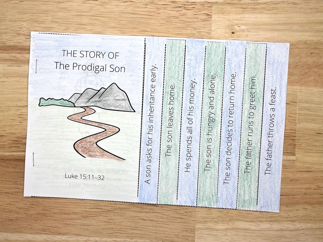 Kids Bible Lessons for Kids, Prodigal Son Activity Sheet, Parables of ...