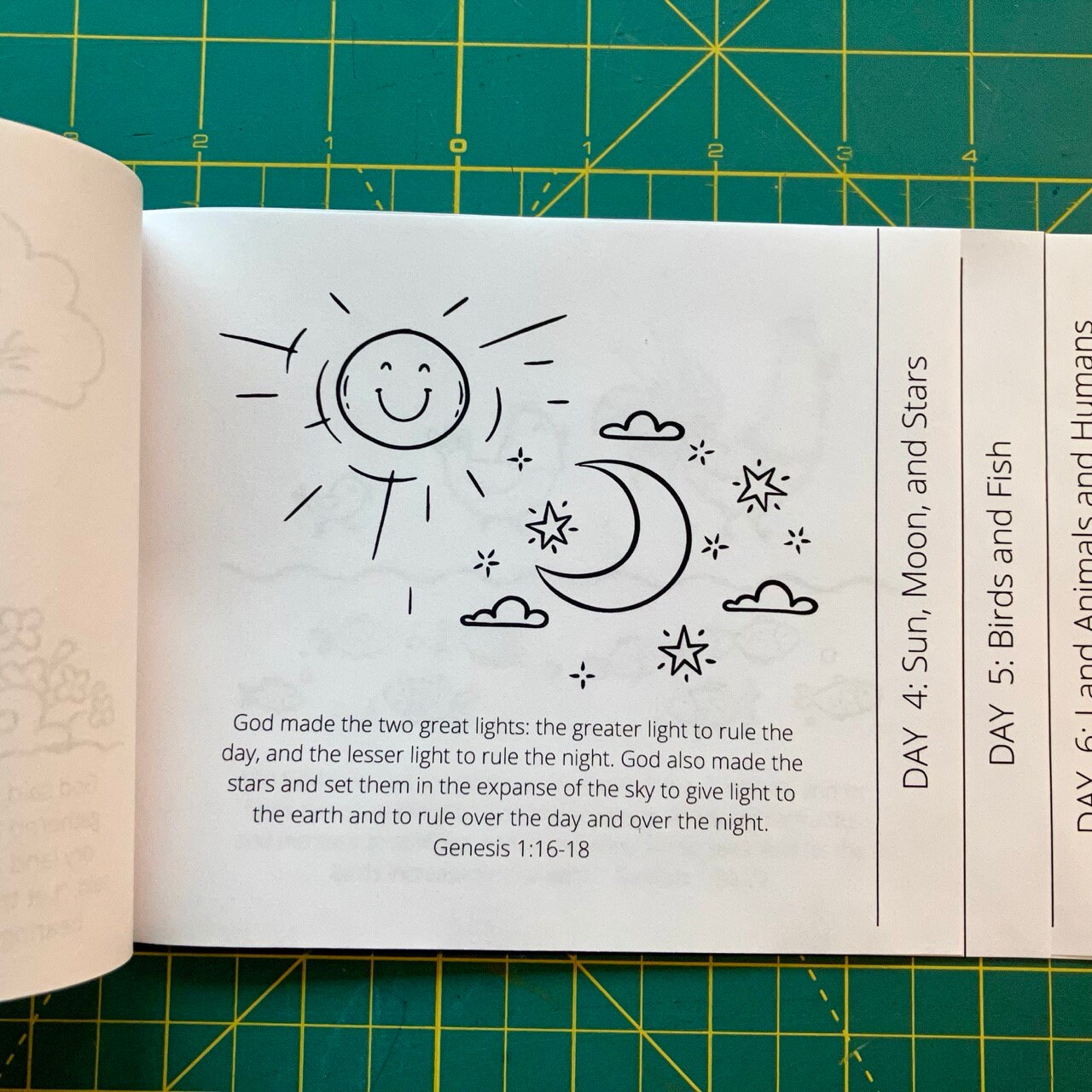 7 Days of Creation Mini Coloring Book, Flip Book, Bible Activity ...