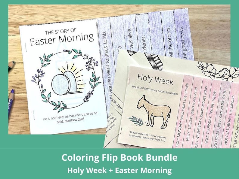 Holy Week for Kids Bulk, Easter Story Flip Book for Kids, Holy Week for ...