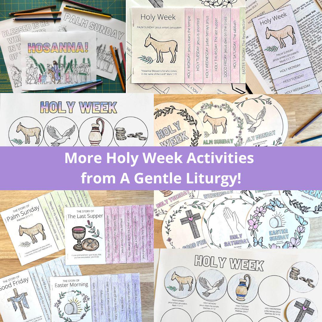 Holy Week for Kids, Bible Story Coloring Page, Bible Activity Sheets ...
